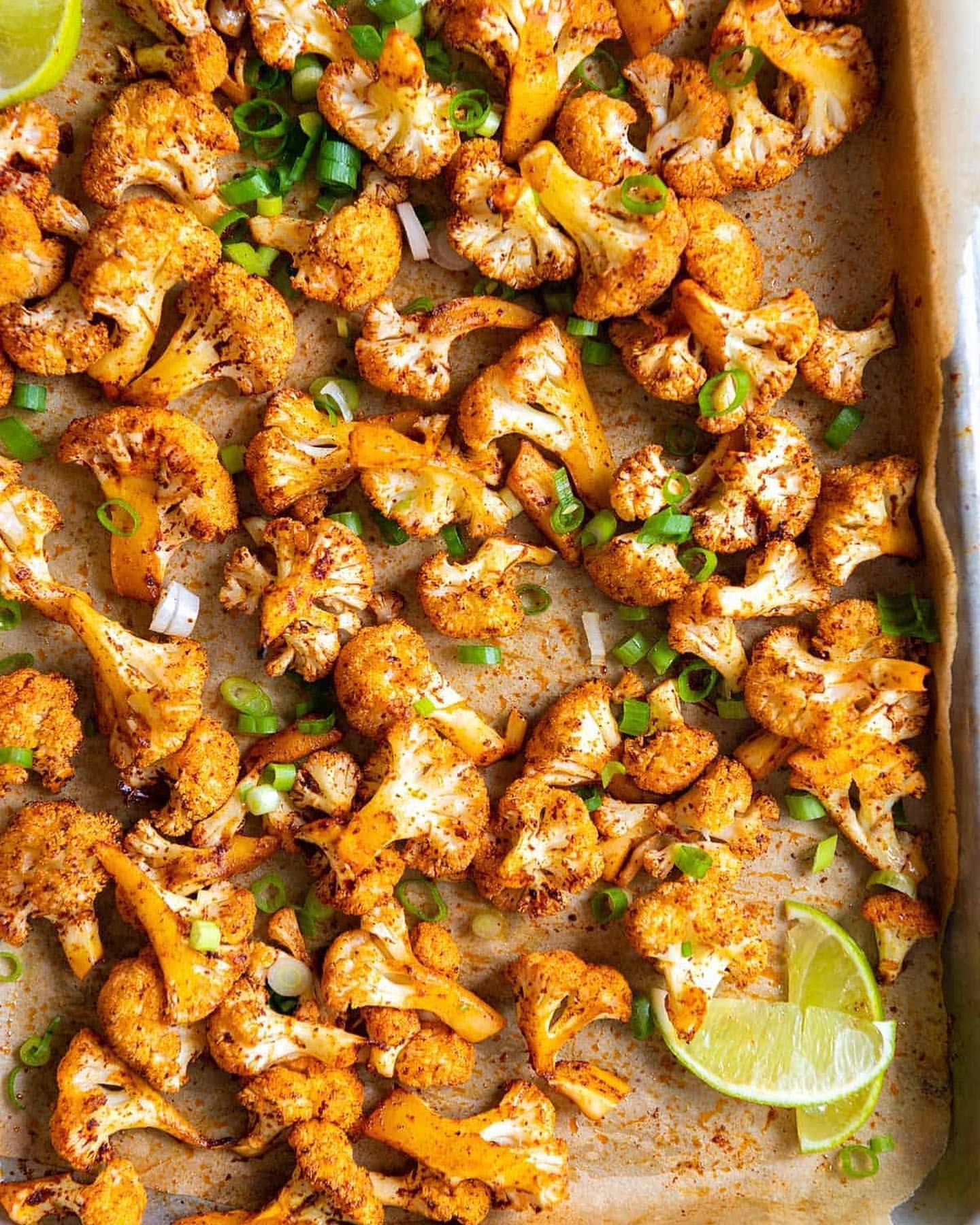 Chili Lime Roasted Cauliflower Recipe | The Feedfeed