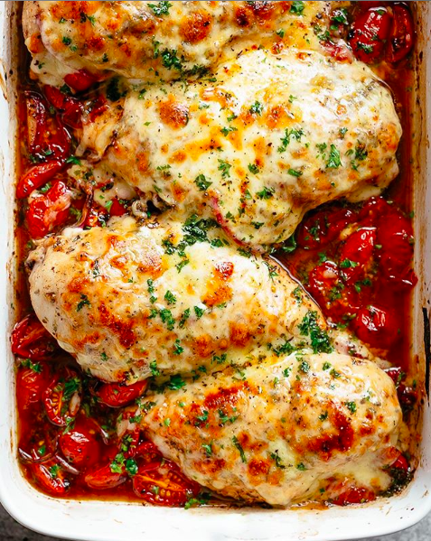 Balsamic Tomato Baked Chicken Recipe | The Feedfeed