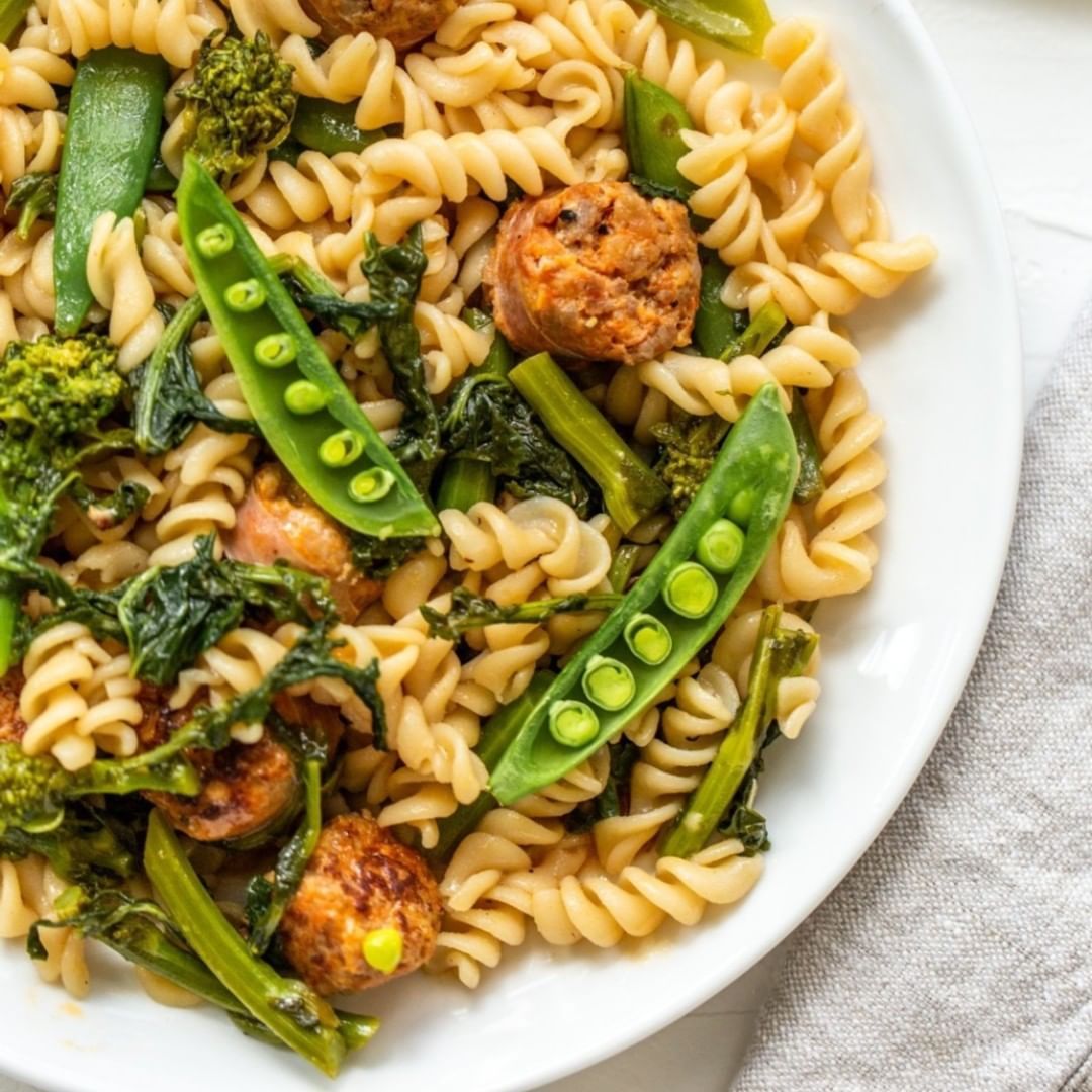 Gluten-Free Rotini with Sausage and Broccoli Rabe in a White Wine Sauce ...