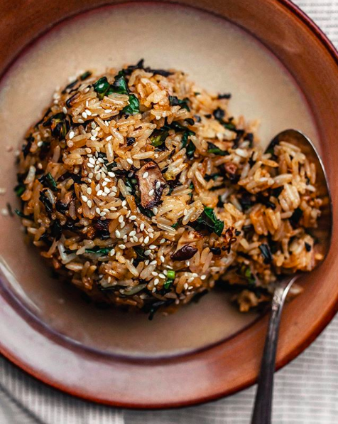 Crispy Kale and Shiitake Fried Rice Recipe | The Feedfeed