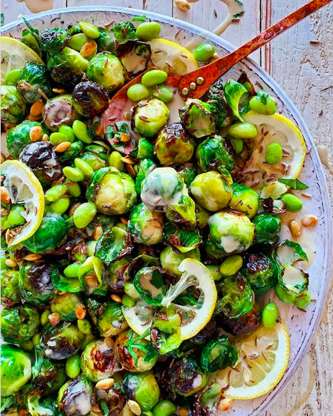 Roasted Brussels Sprouts and Edamame Recipe | The Feedfeed