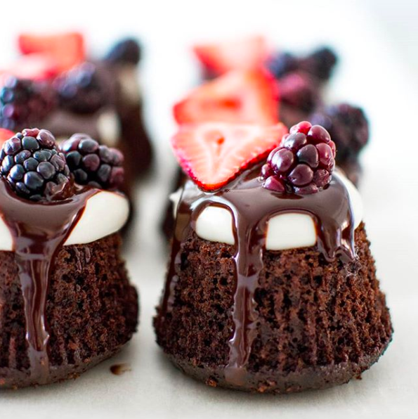 Berries and Cream Chocolate Drip Cupcakes Recipe | The Feedfeed