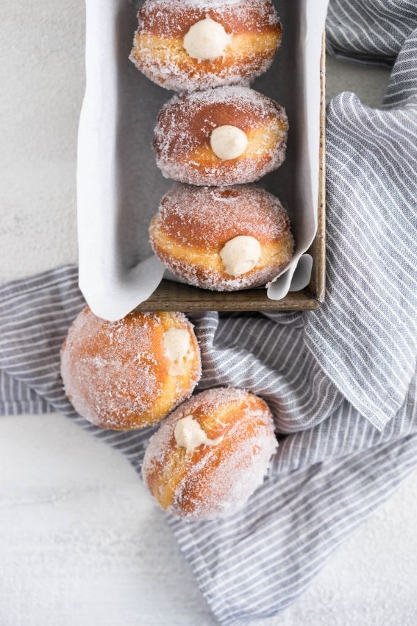Spiced Brioche Gingerbread Doughnuts with Brown Sugar Cream Recipe ...