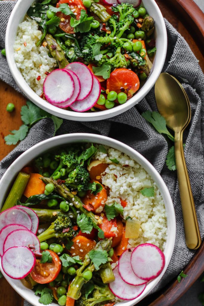 Green Coconut Curry Over Cauliflower Rice Recipe | The Feedfeed