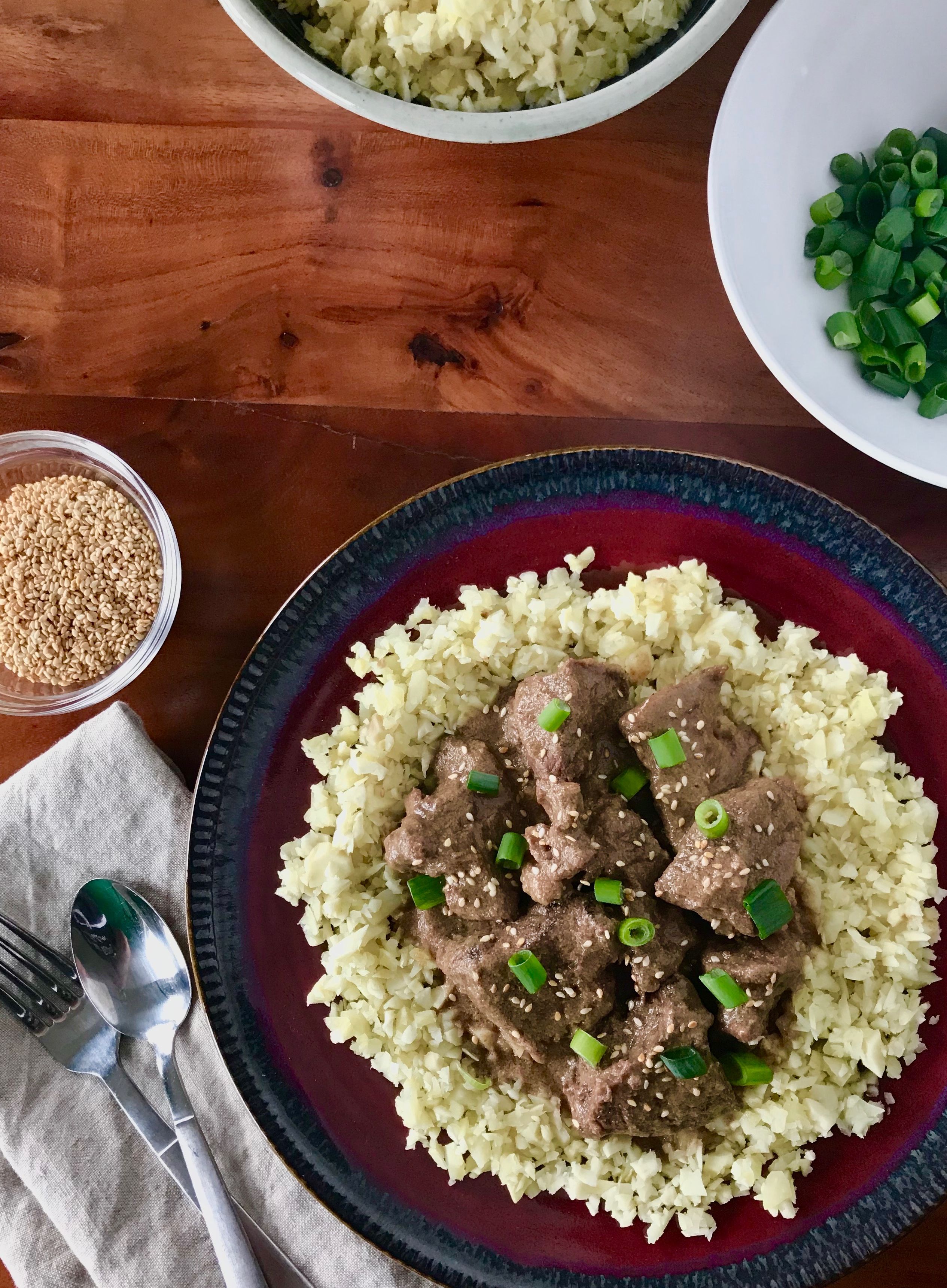 Beef Satay Stew with Sweet Potato Rice Recipe | The Feedfeed