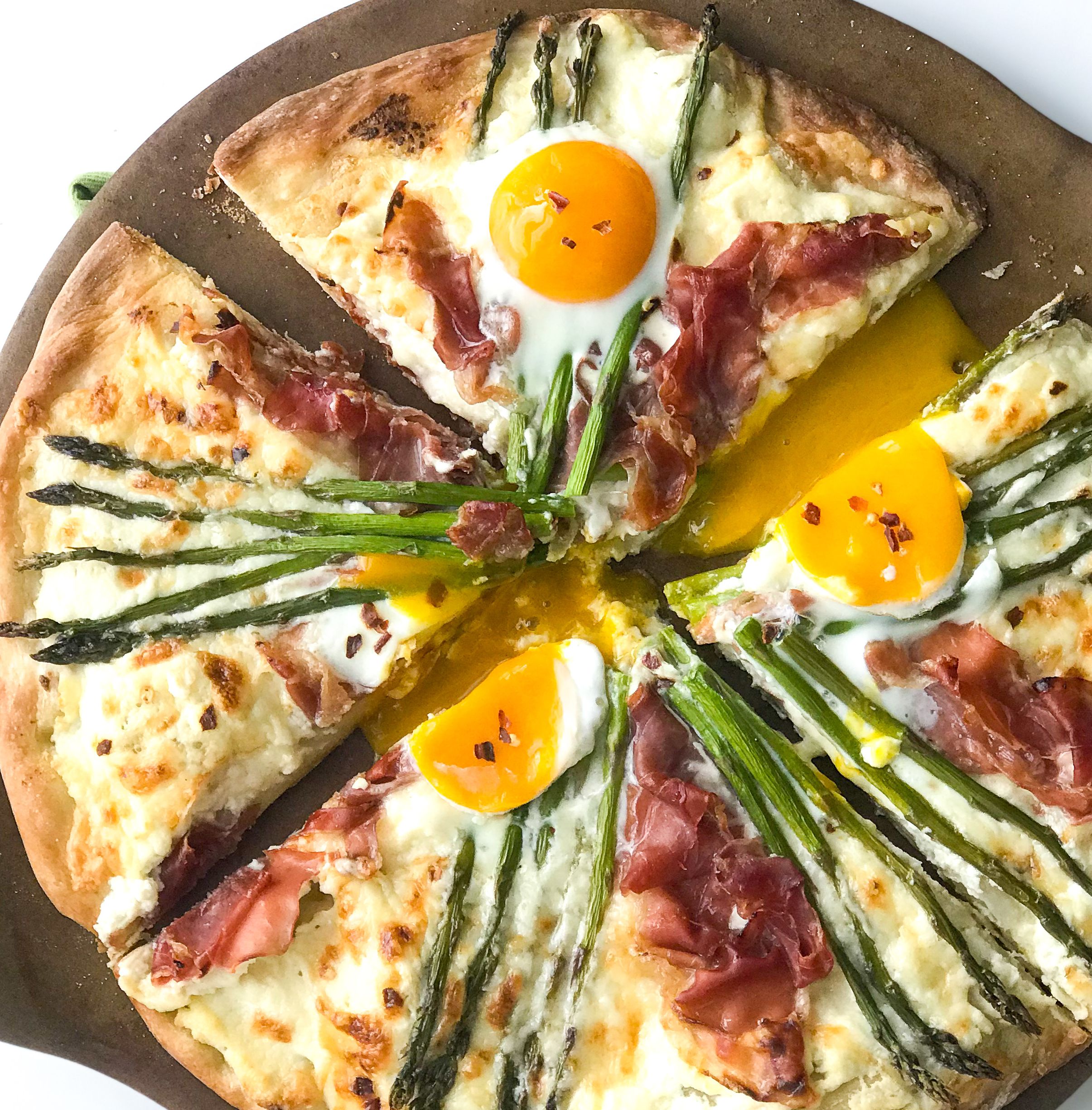 Springtime Pizza with Prosciutto and Asparagus Recipe | The Feedfeed