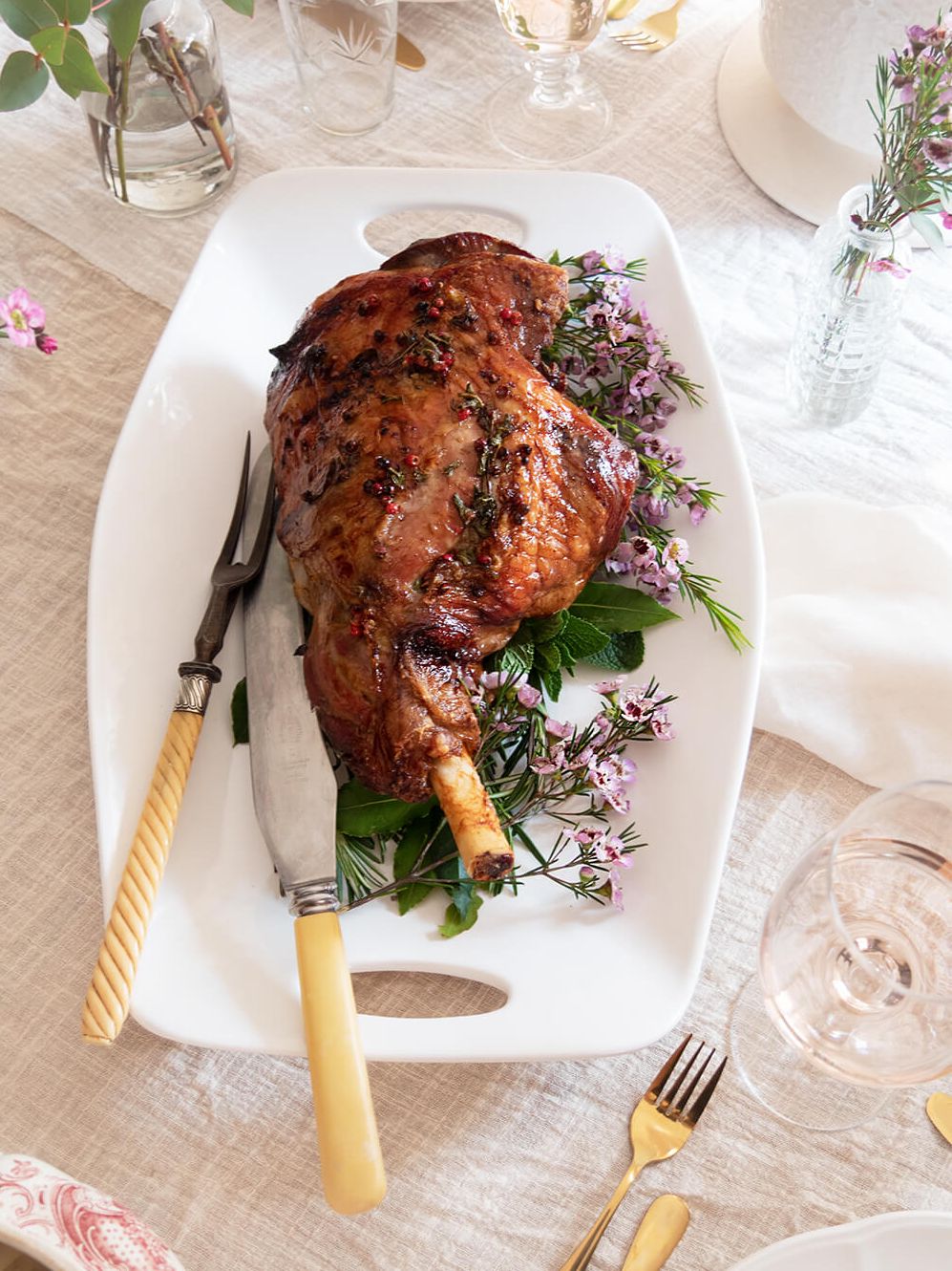 Rosé Glazed Roast Lamb Recipe | The Feedfeed