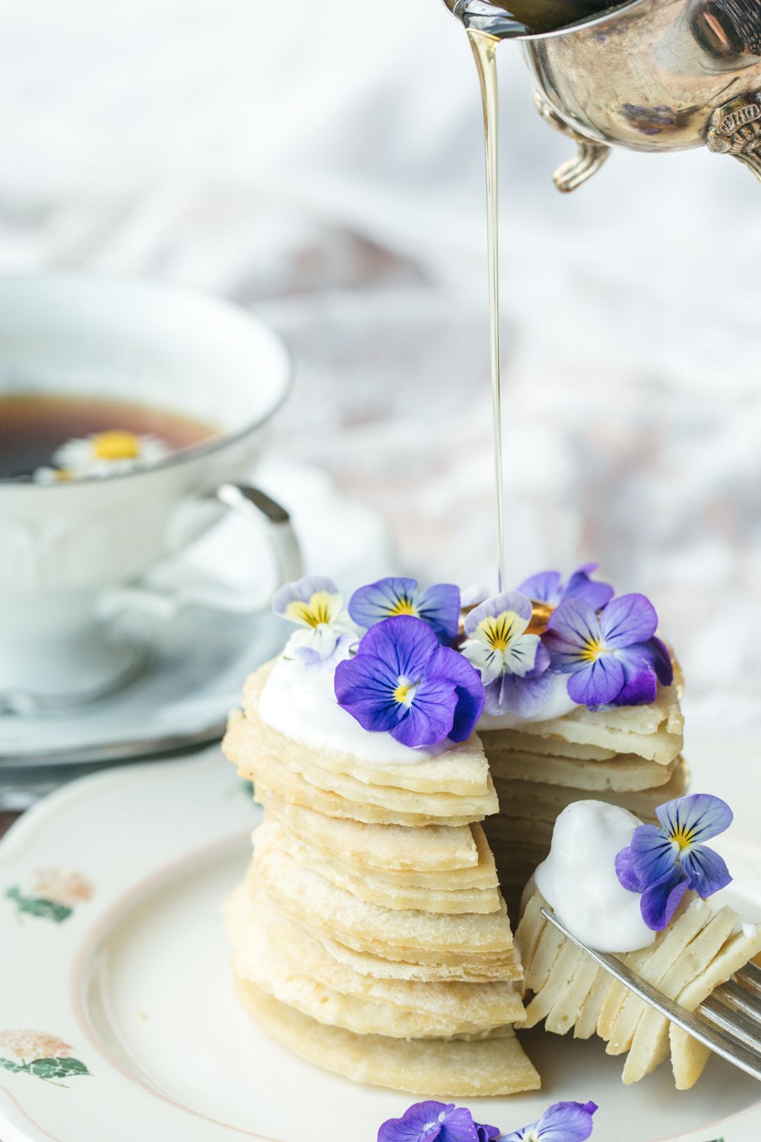 Pancakes with Earl Grey Chantilly Cream Recipe | The Feedfeed