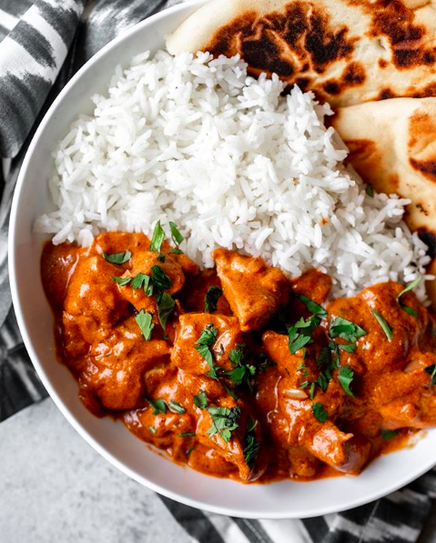 Indian Butter Chicken with Rice Recipe | The Feedfeed