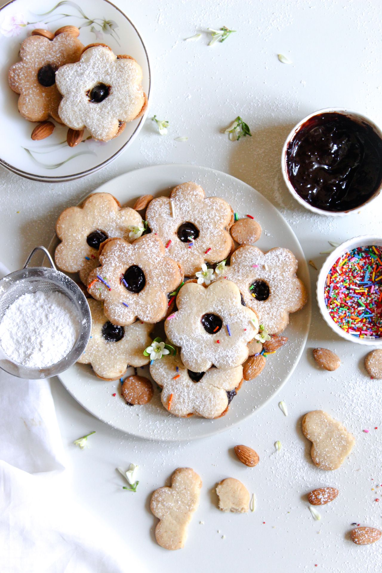 Chocolate Almond Linzer Cookies Recipe | The Feedfeed