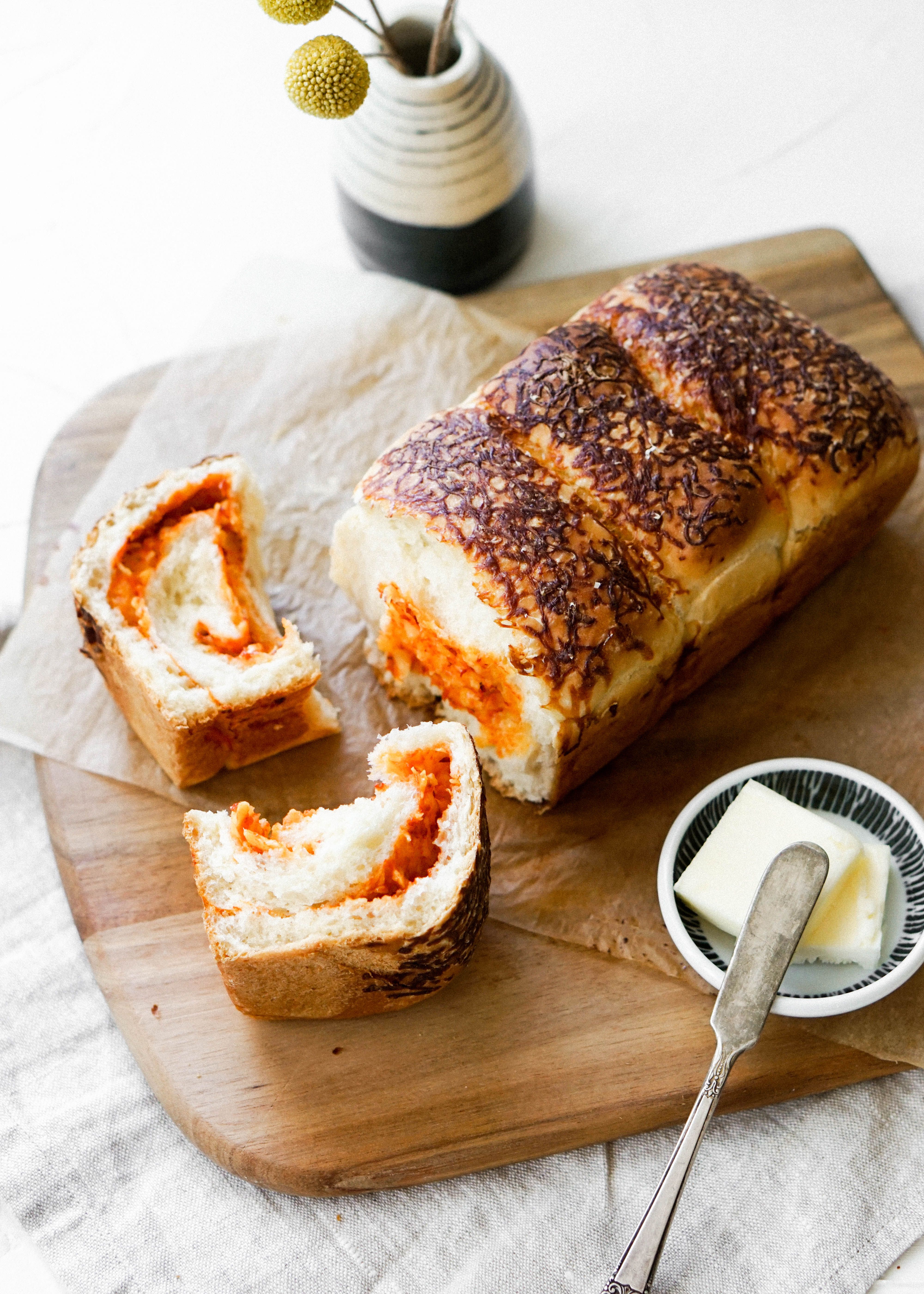 Cheesy Milk Bread with Sambal Recipe | The Feedfeed