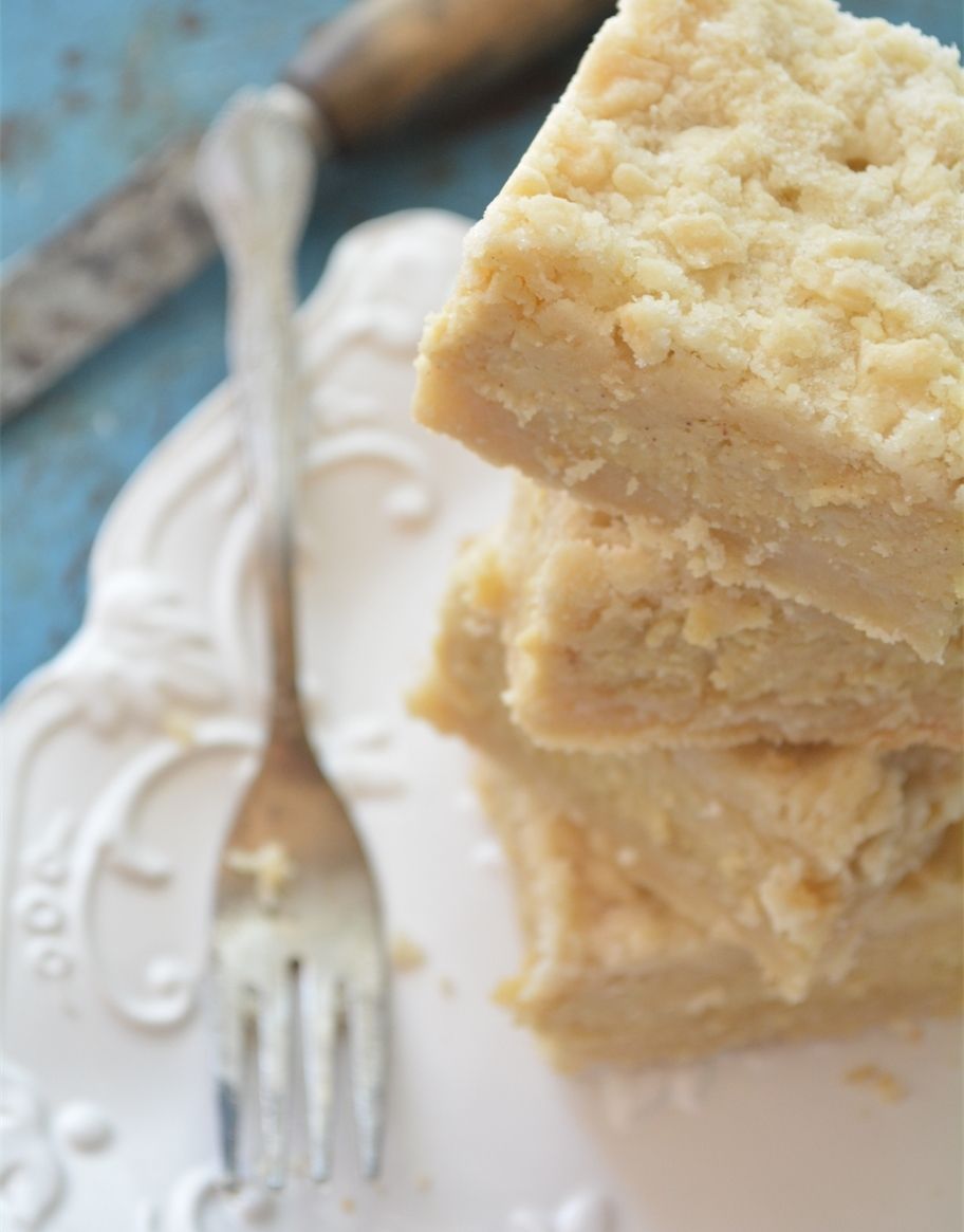 Almond Cream Cheese Shortbread Cookie Bars Recipe | The Feedfeed