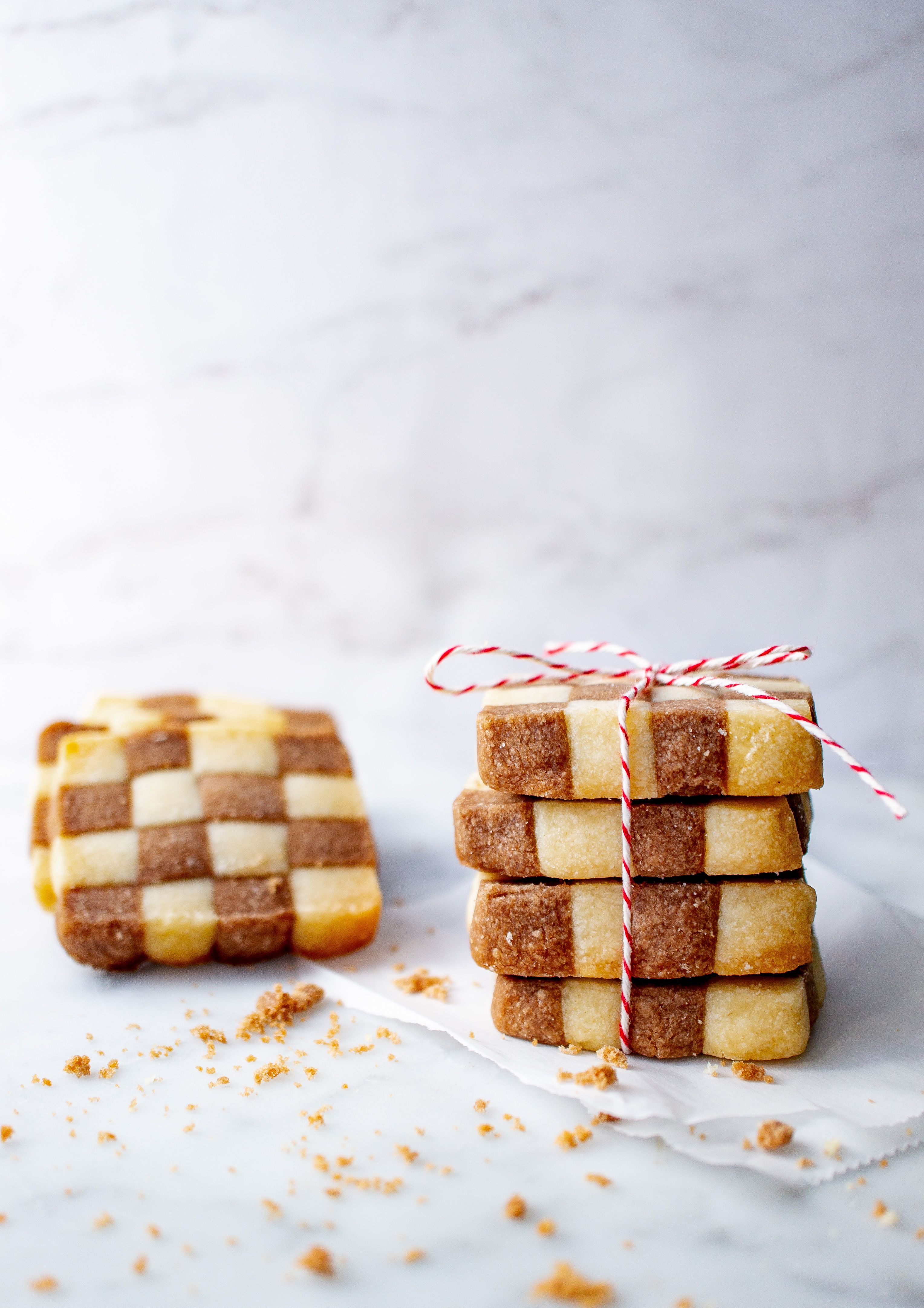 Vanilla and Chocolate Checkerboard Shortbread Cookies Recipe | The Feedfeed