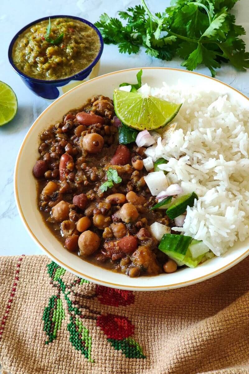 Mixed Beans Curry with Steamed Rice Recipe | The Feedfeed