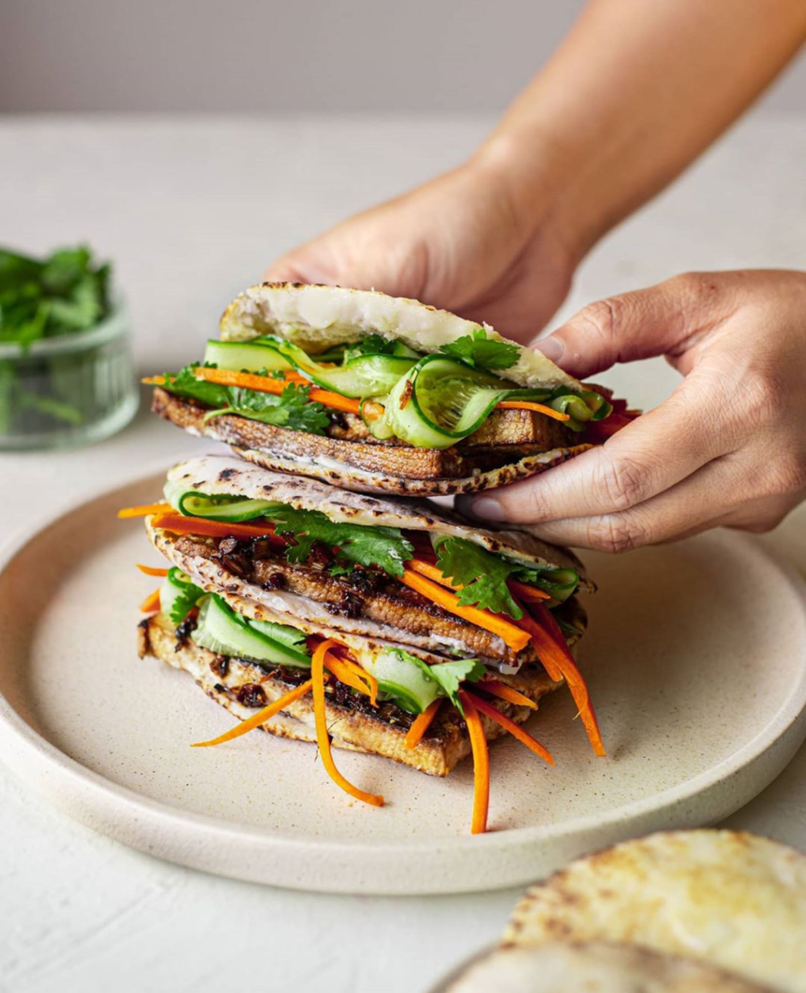 Lemongrass Tofu and Vegetable Pita Pockets Recipe | The Feedfeed