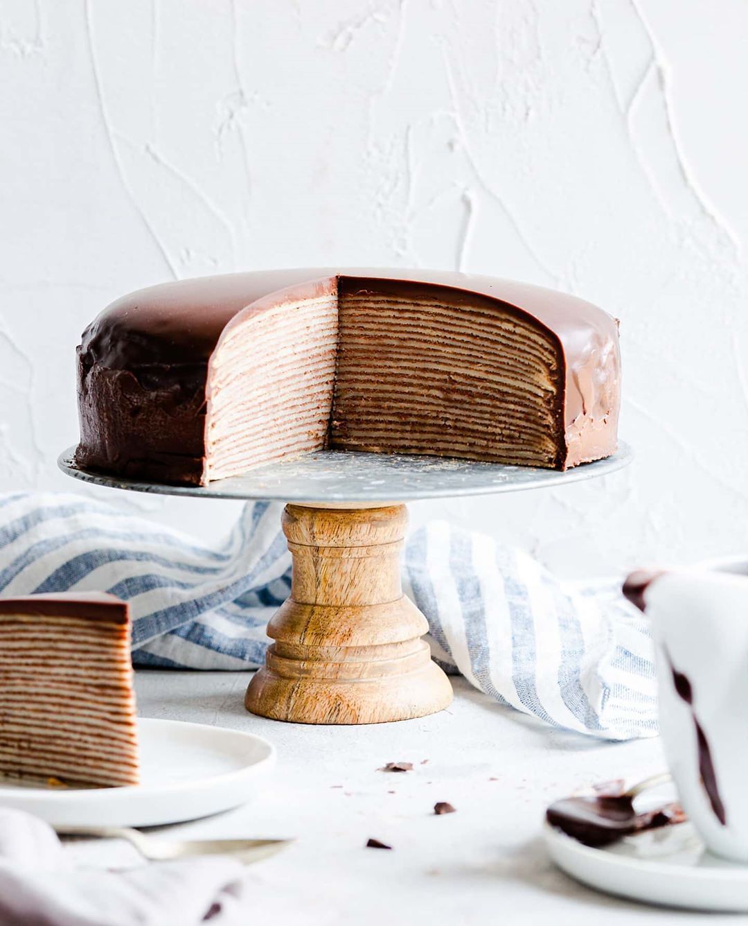 Chocolate Crepe Layer Cake Recipe | The Feedfeed
