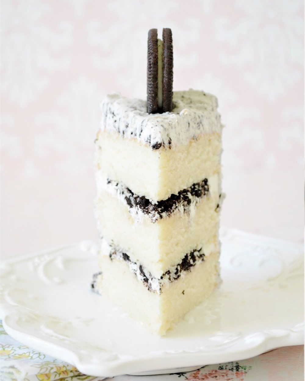 Three Layer Cookies and Cream Cake Recipe | The Feedfeed