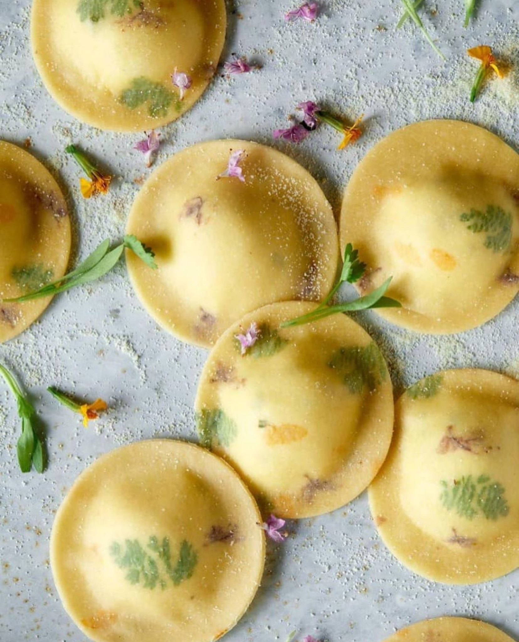 Herbed Ricotta Floral Ravioli Recipe | The Feedfeed