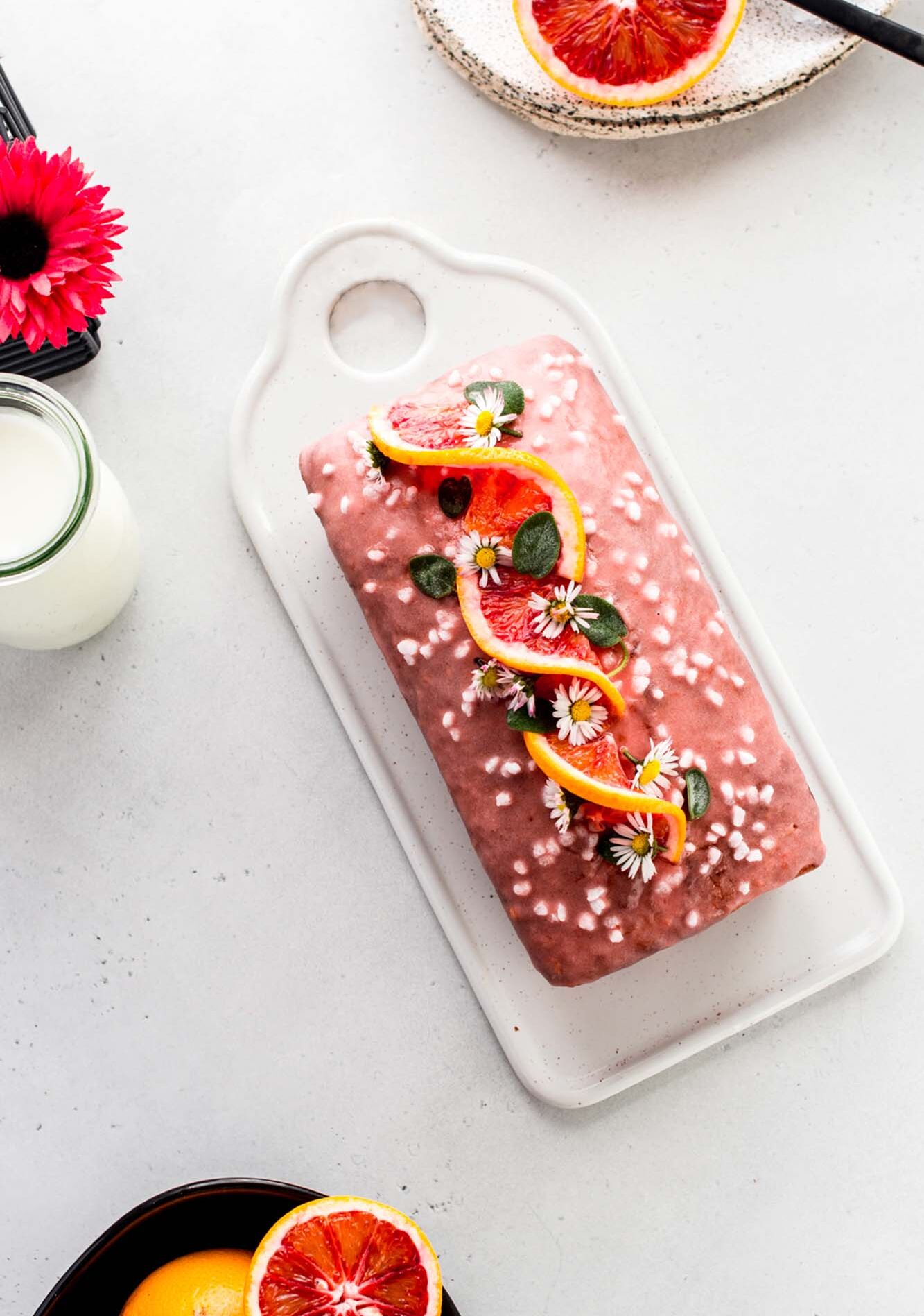 Glazed Blood Orange Loaf Cake Recipe | The Feedfeed