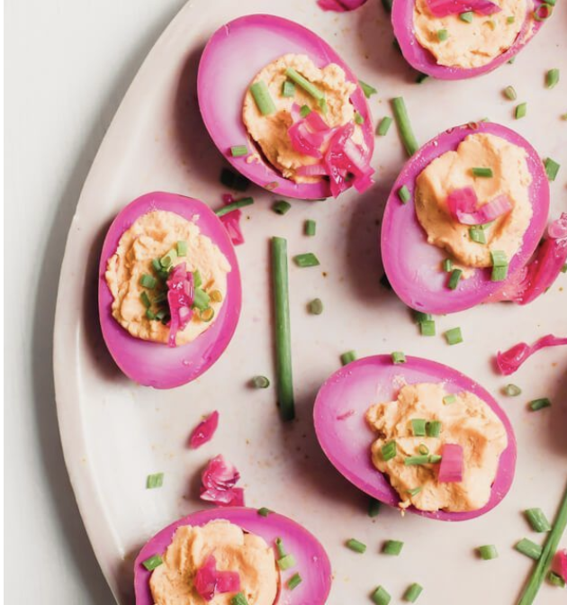 Beet Deviled Eggs Recipe | The Feedfeed