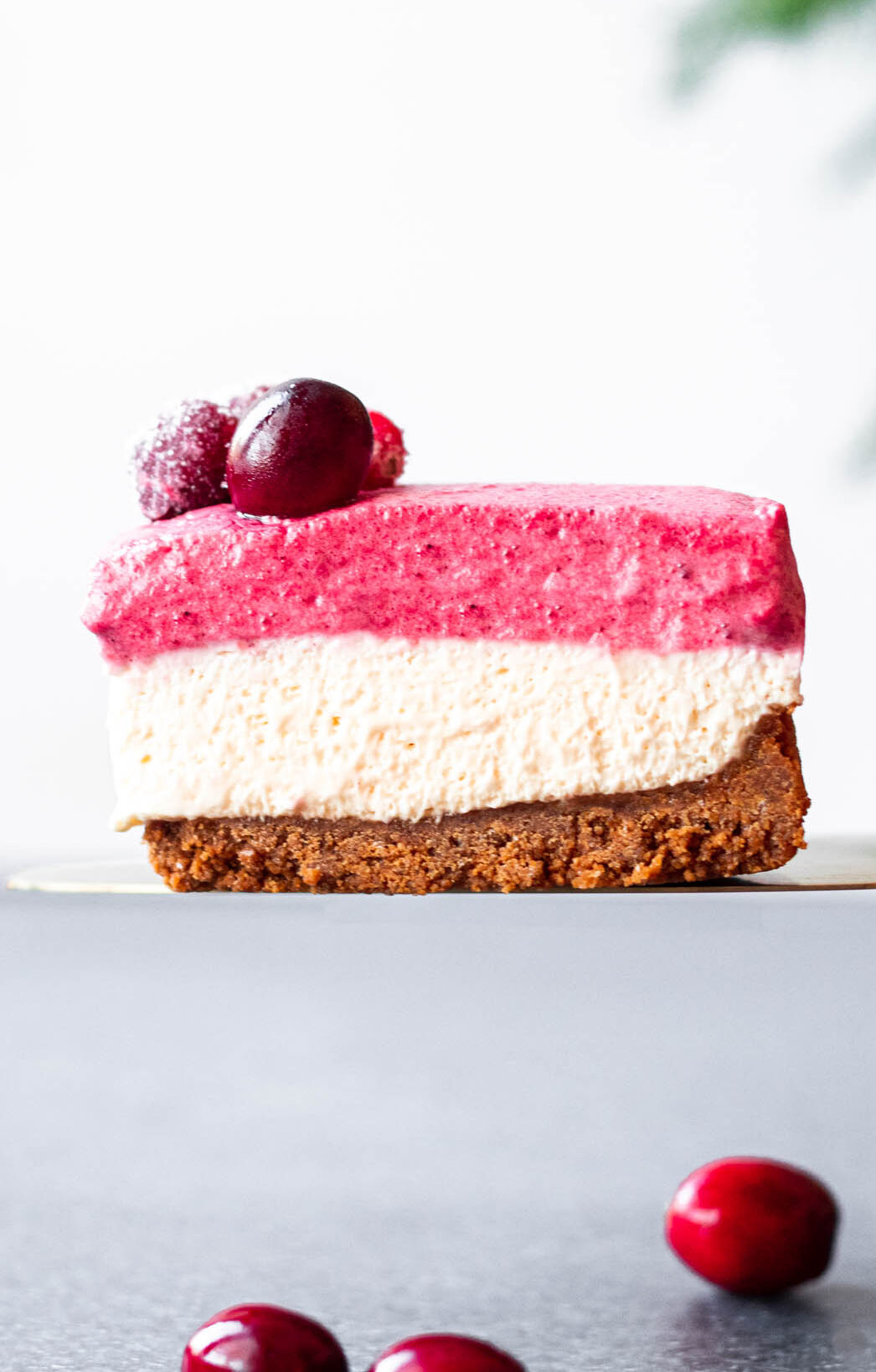 No-Bake Cranberry Mousse Cheesecake Recipe | The Feedfeed