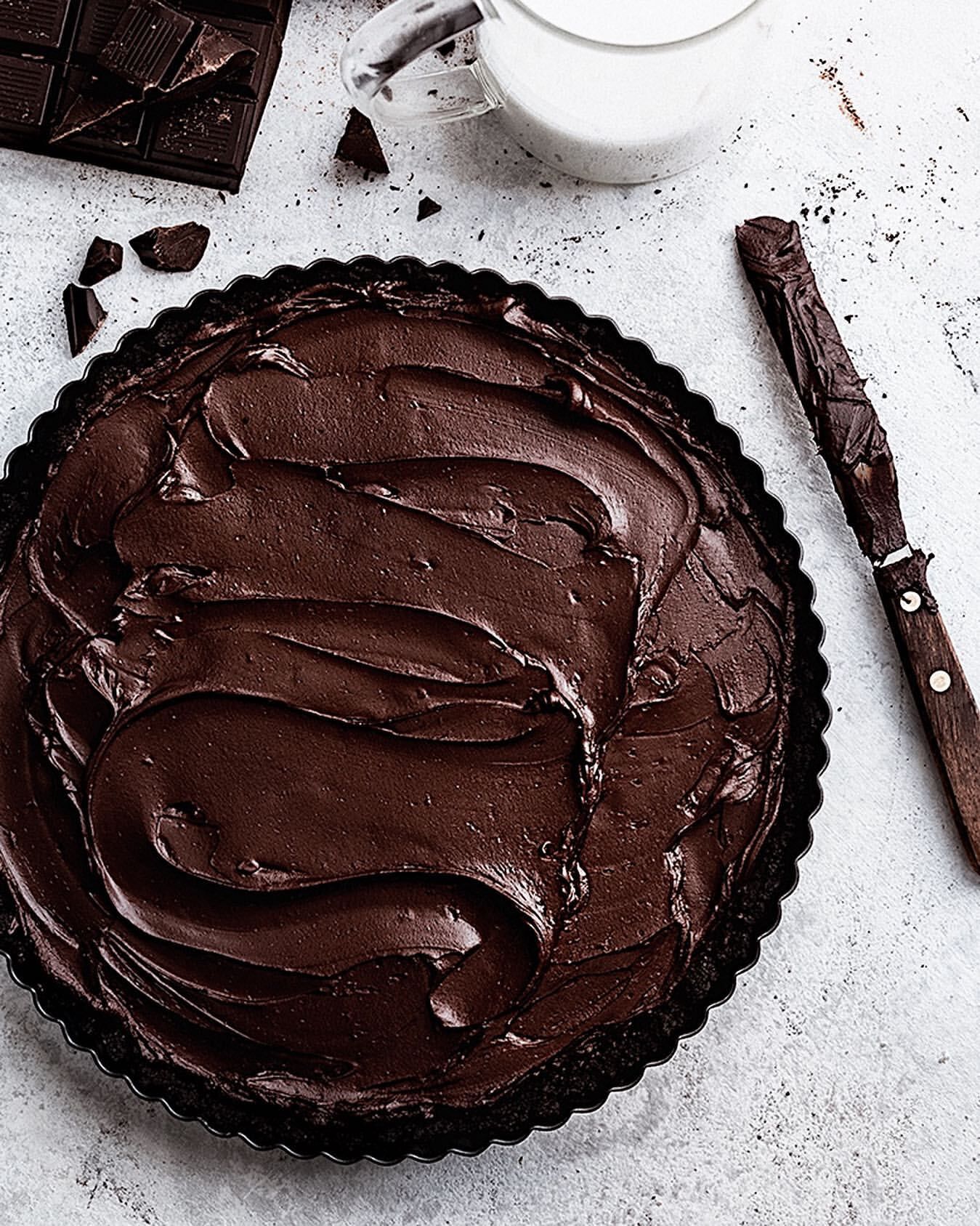 No Bake Dark Chocolate Tart Recipe | The Feedfeed