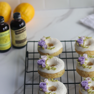 Floral Lemon Donuts by thefeedfeed, | The Feedfeed
