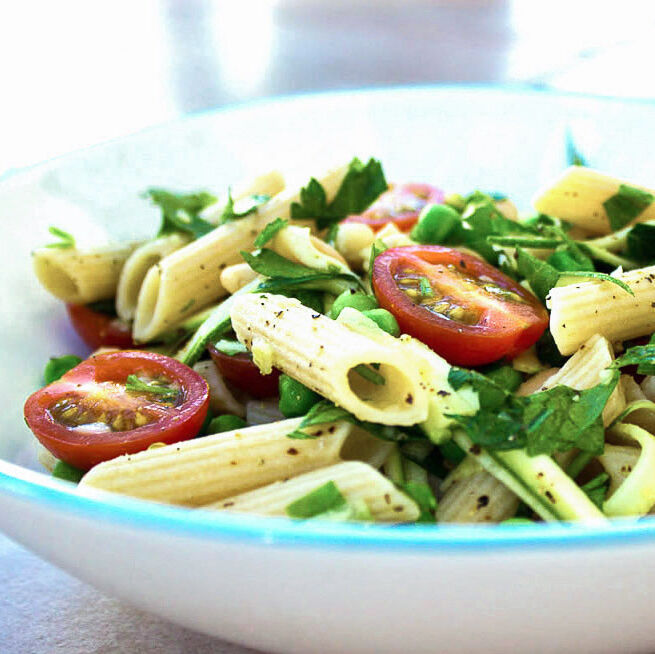 Pea, Parsley and Tomato Pasta Recipe | The Feedfeed