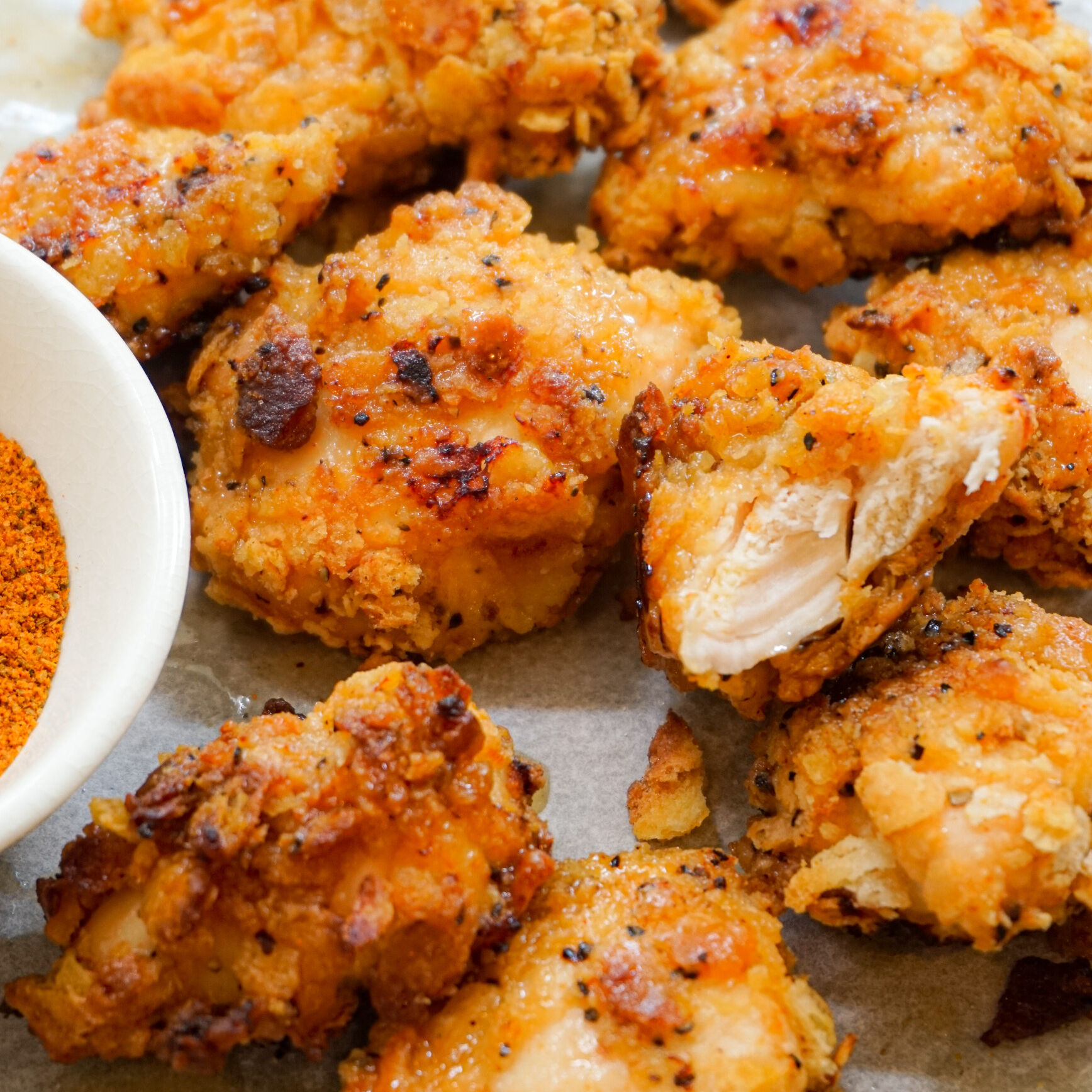 Honey Butter Crispy Chicken Nuggets Recipe | The Feedfeed