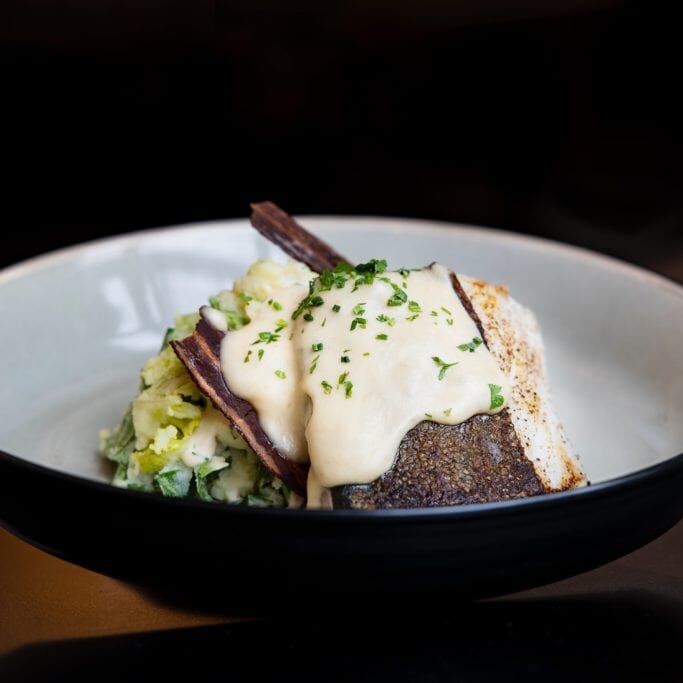 Seared Sea Bass with Bechamel Sauce Recipe | The Feedfeed