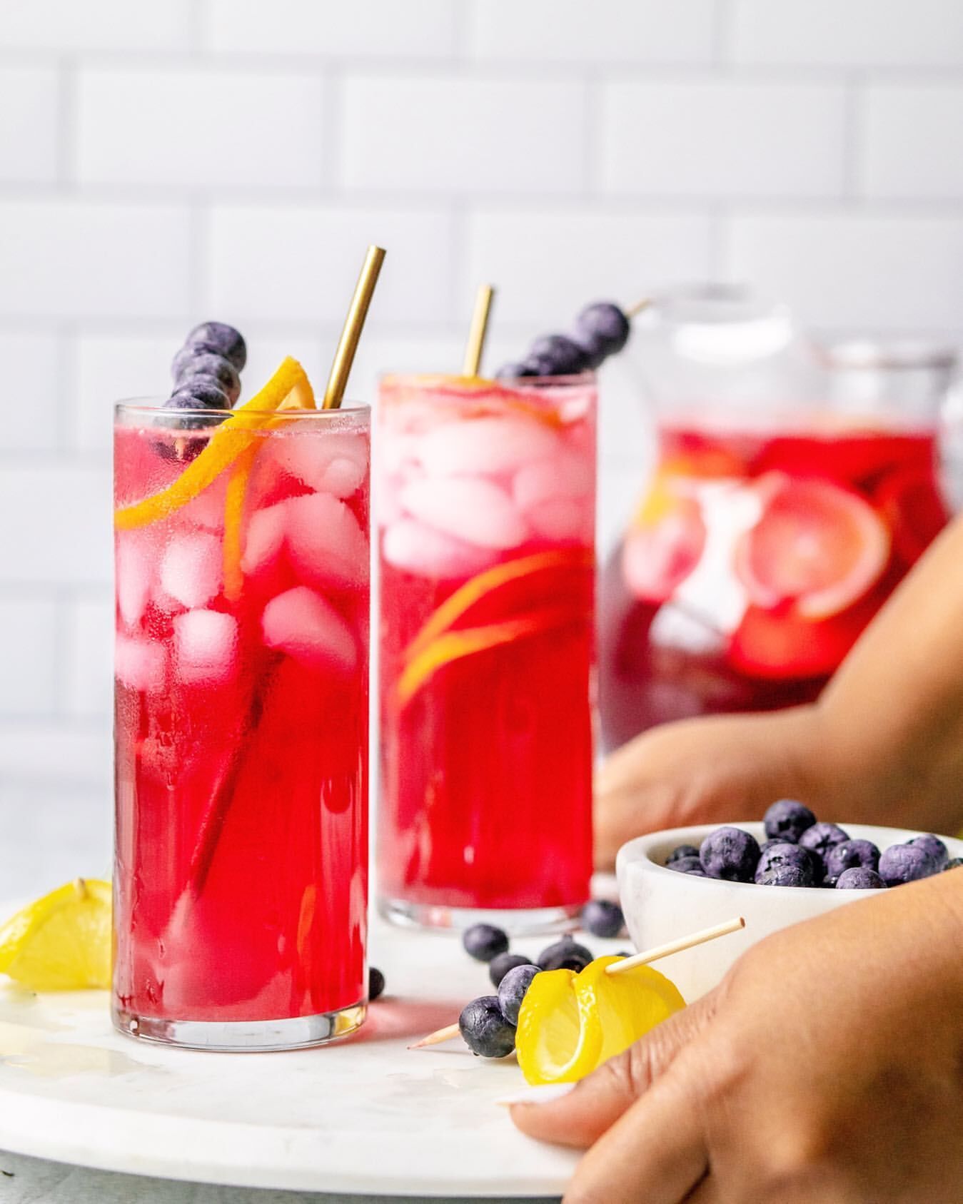Blueberry Pink Lemonade Spritzers Recipe | The Feedfeed