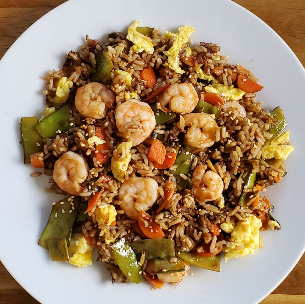 Shrimp Fried Rice with Carrots and Snow Peas Recipe | The Feedfeed
