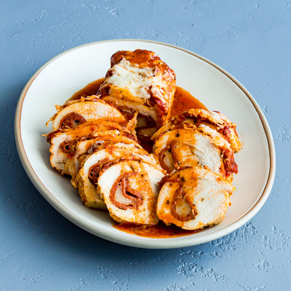 Cheesy Pepperoni Pizza Stuffed Chicken Recipe | The Feedfeed