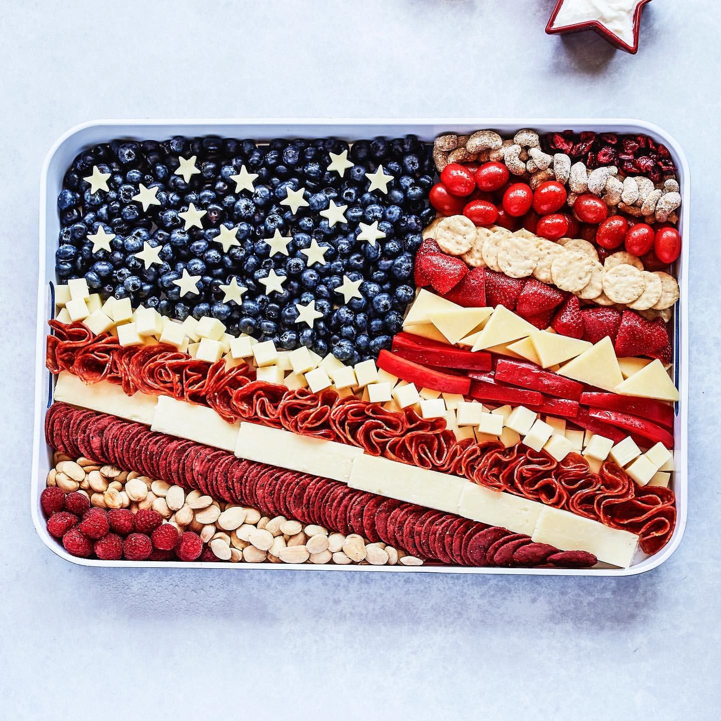 American Flag Cheese Board Recipe | The Feedfeed
