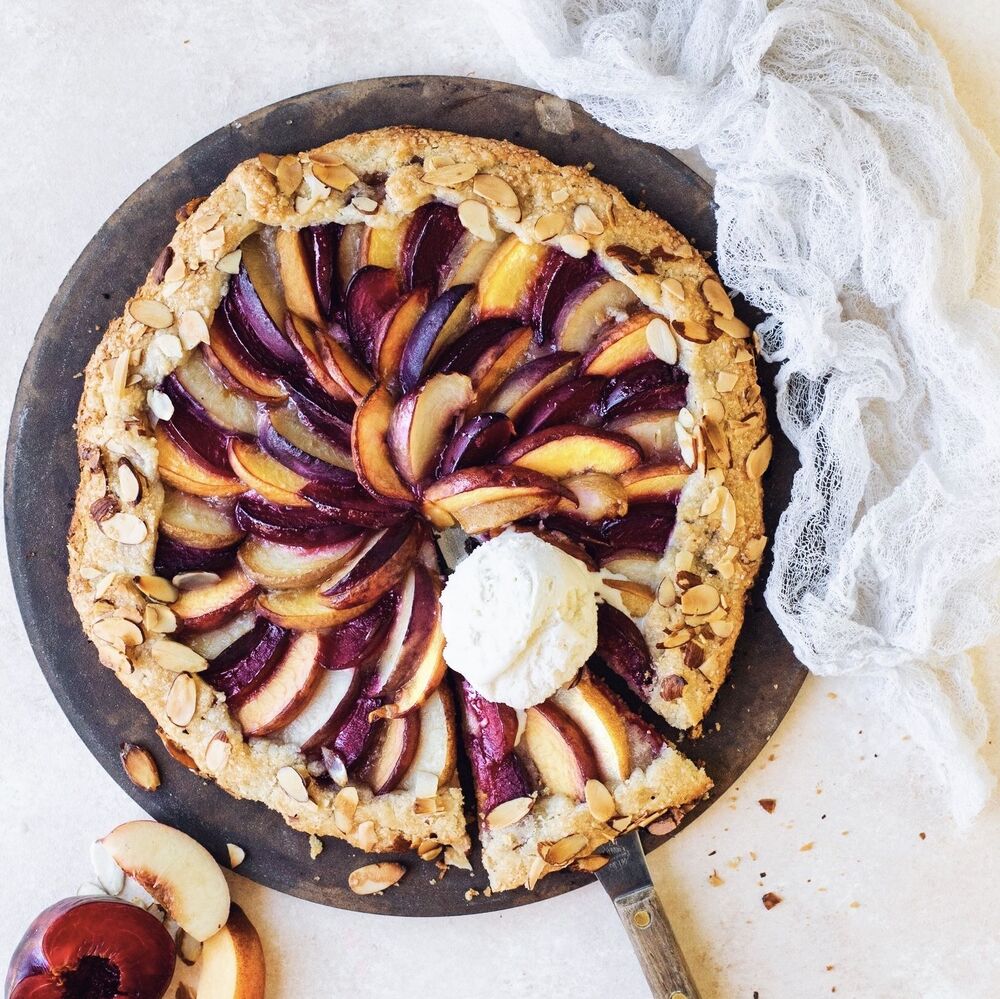 Stone Fruit and Almond Galette Recipe | The Feedfeed