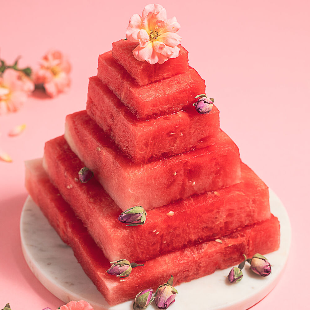 Watermelon Rosewater Tower Recipe | The Feedfeed