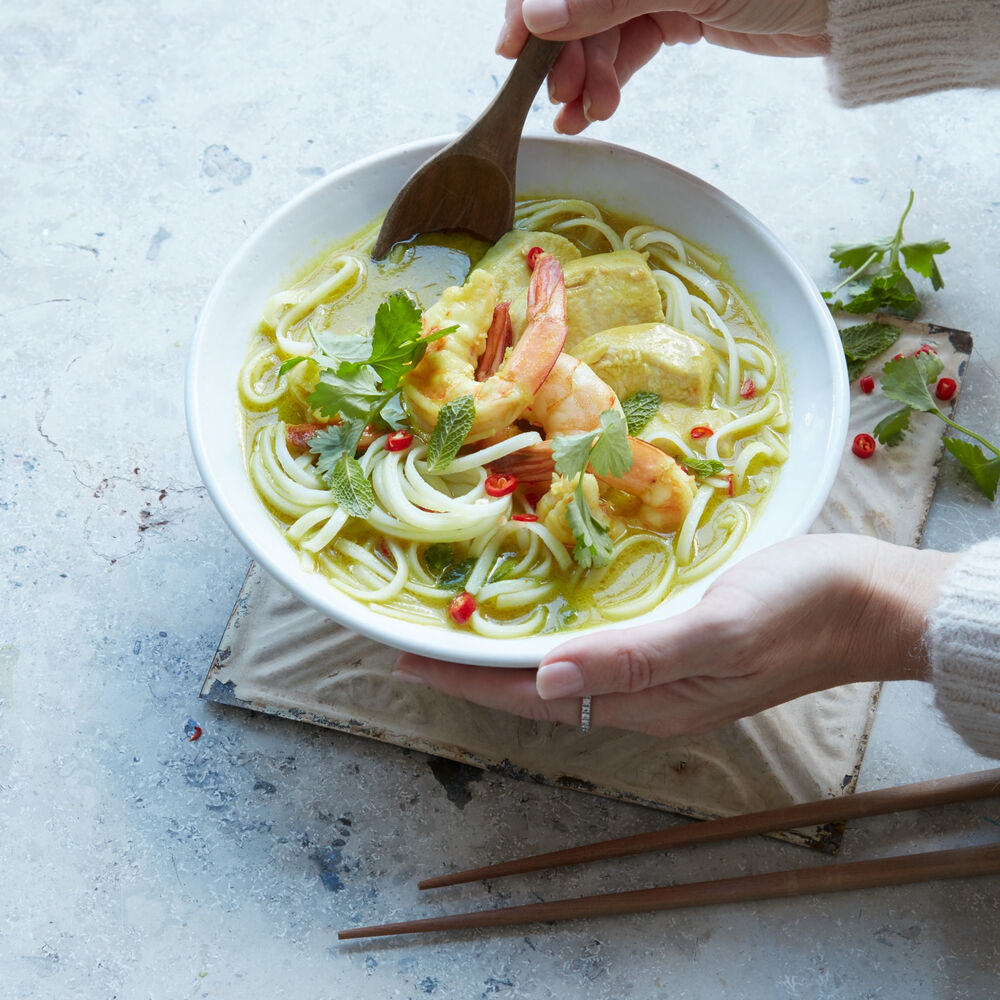 Chicken and Prawn Laksa Recipe | The Feedfeed