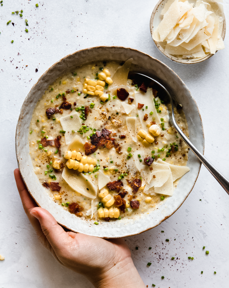 Pancetta Parmesan Corn Chowder Recipe | The Feedfeed