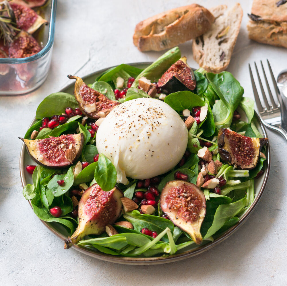 Burrata and Roasted Fig Salad Recipe | The Feedfeed