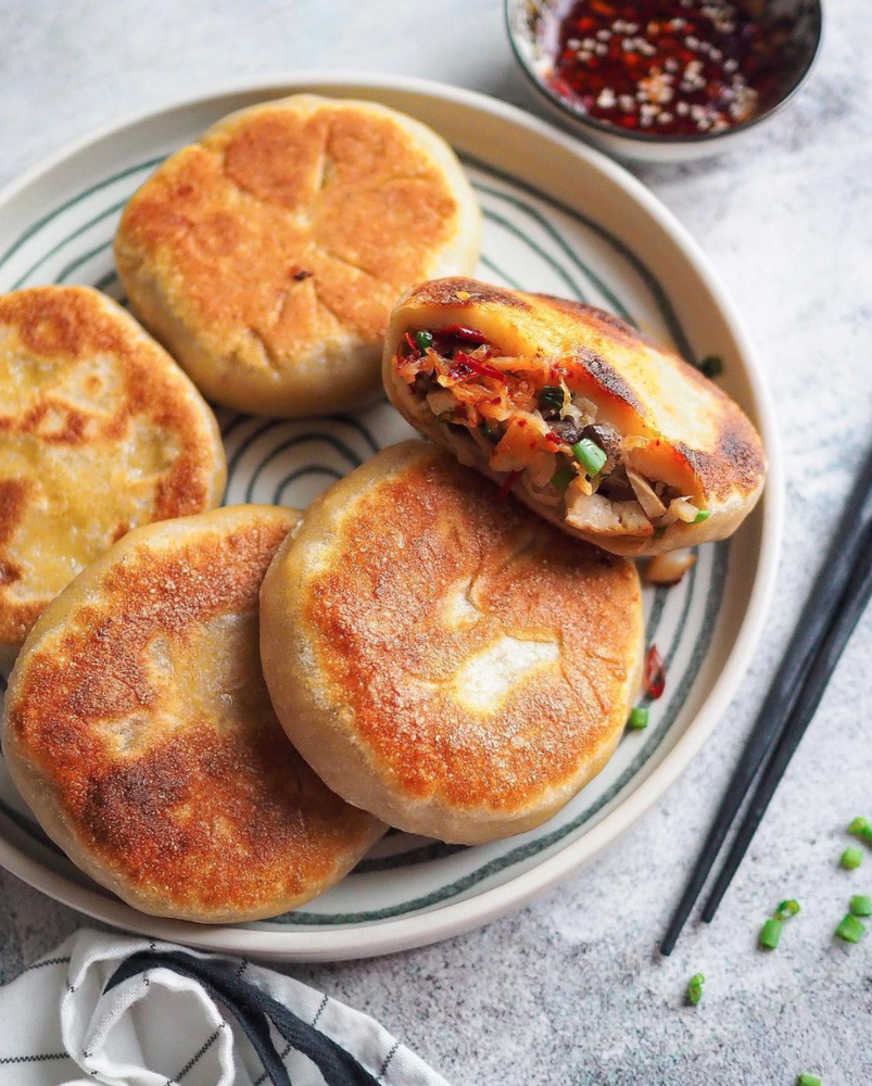 Pan Fried Radish Buns with Shiitake Mushrooms Recipe | The Feedfeed