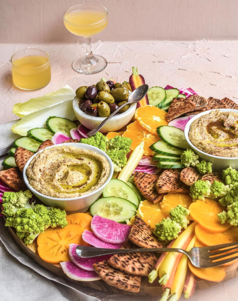 Fall Crudité Board with White Bean Hummus Recipe | The Feedfeed