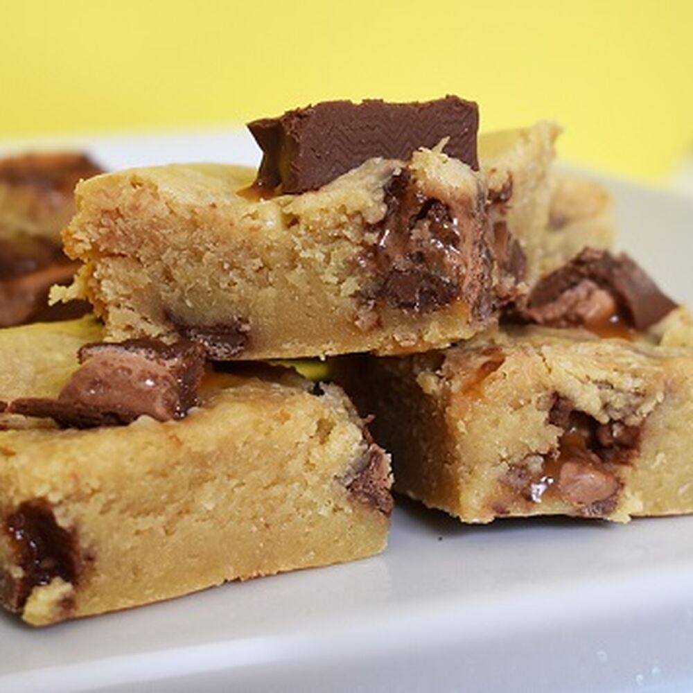 Mars Bar Condensed Milk Blondies Recipe | The Feedfeed