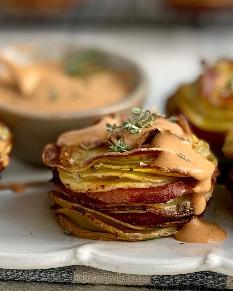 Crispy Ham Potato Stacks Recipe | The Feedfeed