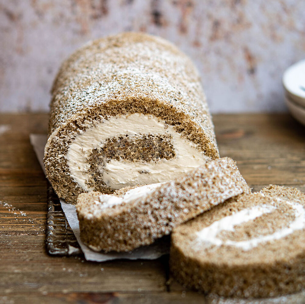 Hojicha Swiss Roll Cake Recipe | The Feedfeed