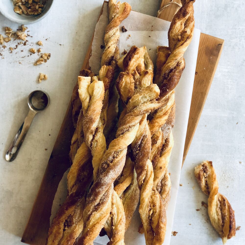 Spiced Puff Pastry Twists with Orange and Walnut Recipe | The Feedfeed