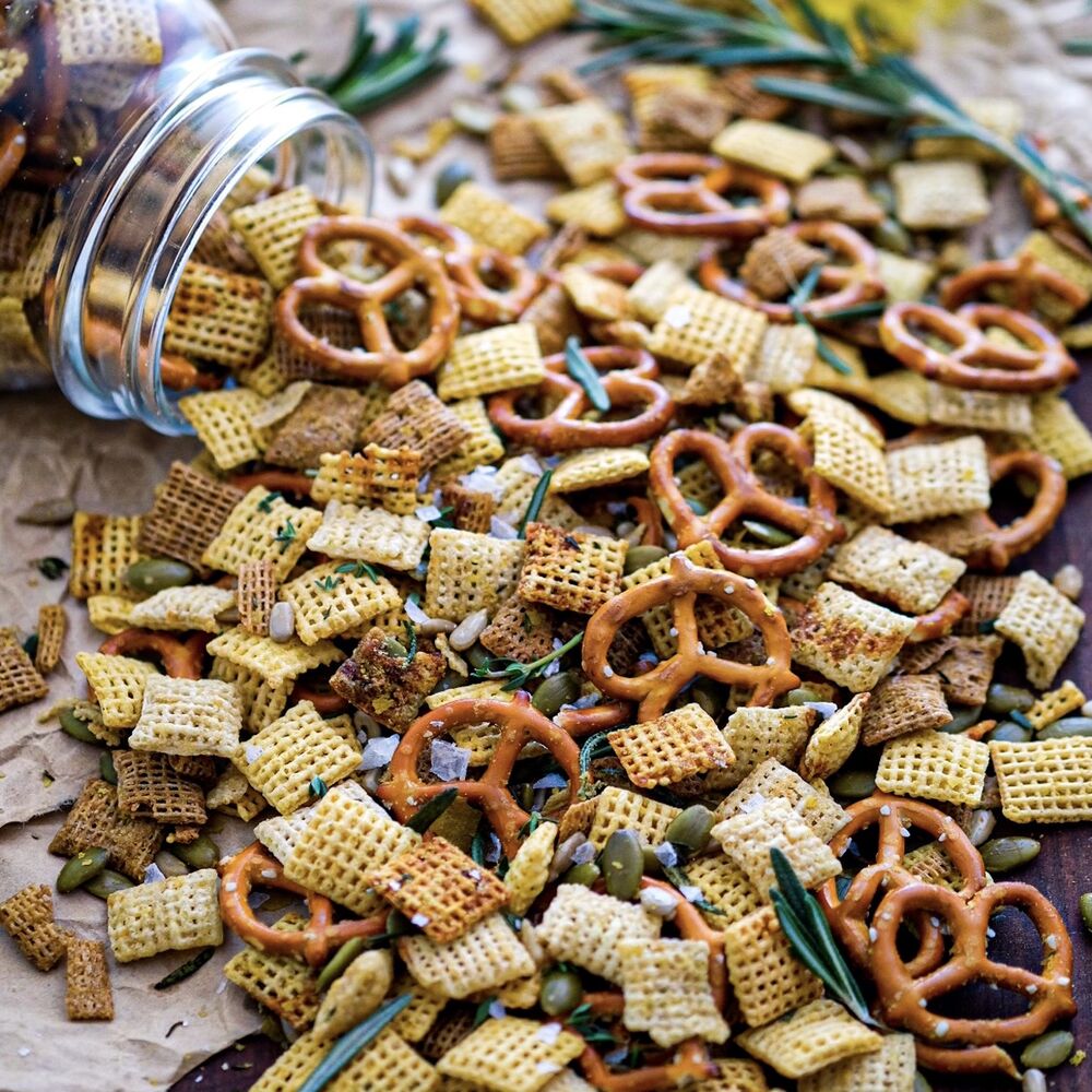 Rosemary Olive Oil Snack Mix Recipe | The Feedfeed