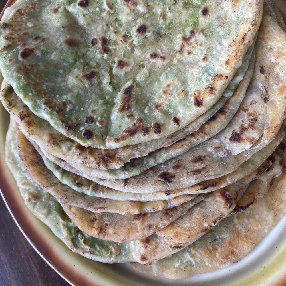 Koraishutir Porota (Indian Green Pea Stuffed Bread) Recipe | The Feedfeed