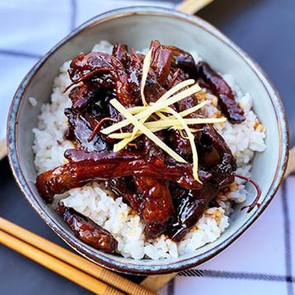 Shigureni with Miyazakigyu Wagyu Strip Steak by double8cattle | Quick ...