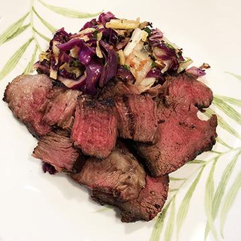 Sweet & Spicy Wagyu Beef Roast with Grilled Asian Slaw Recipe | The ...