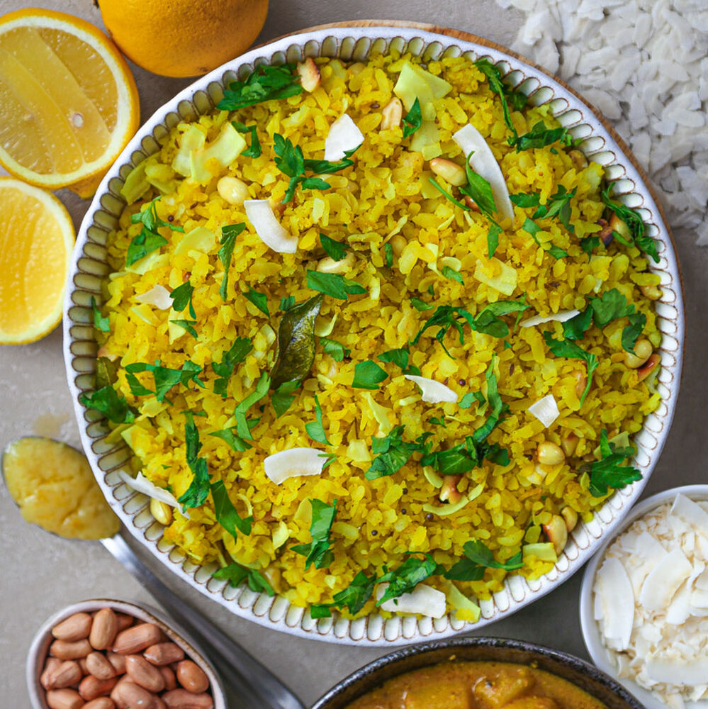 Preserved Lemon Poha (Beaten Rice) Recipe | The Feedfeed